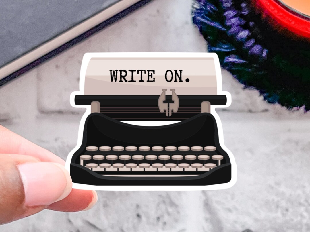 Write on Typewriter Author Sticker future Bestselling Author Kindle ...