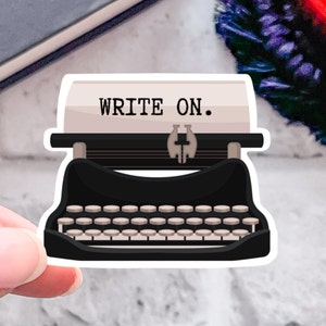 Write on Typewriter Author Sticker future Bestselling Author Kindle ...