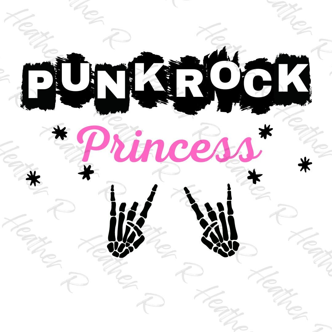 Punk Rock Princess SVG PNG PDF - Etsy