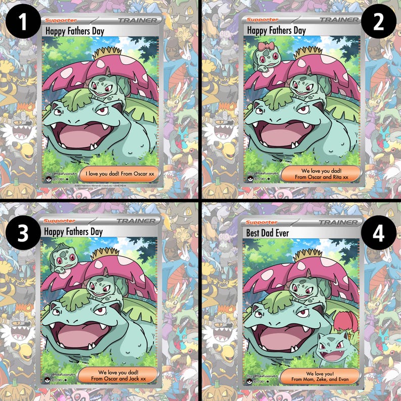 Customisable Family Celebration Trading Card | Father's Day, Mother's ...