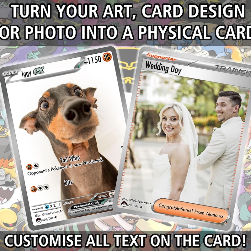 Pokemons Custom Card - Etsy