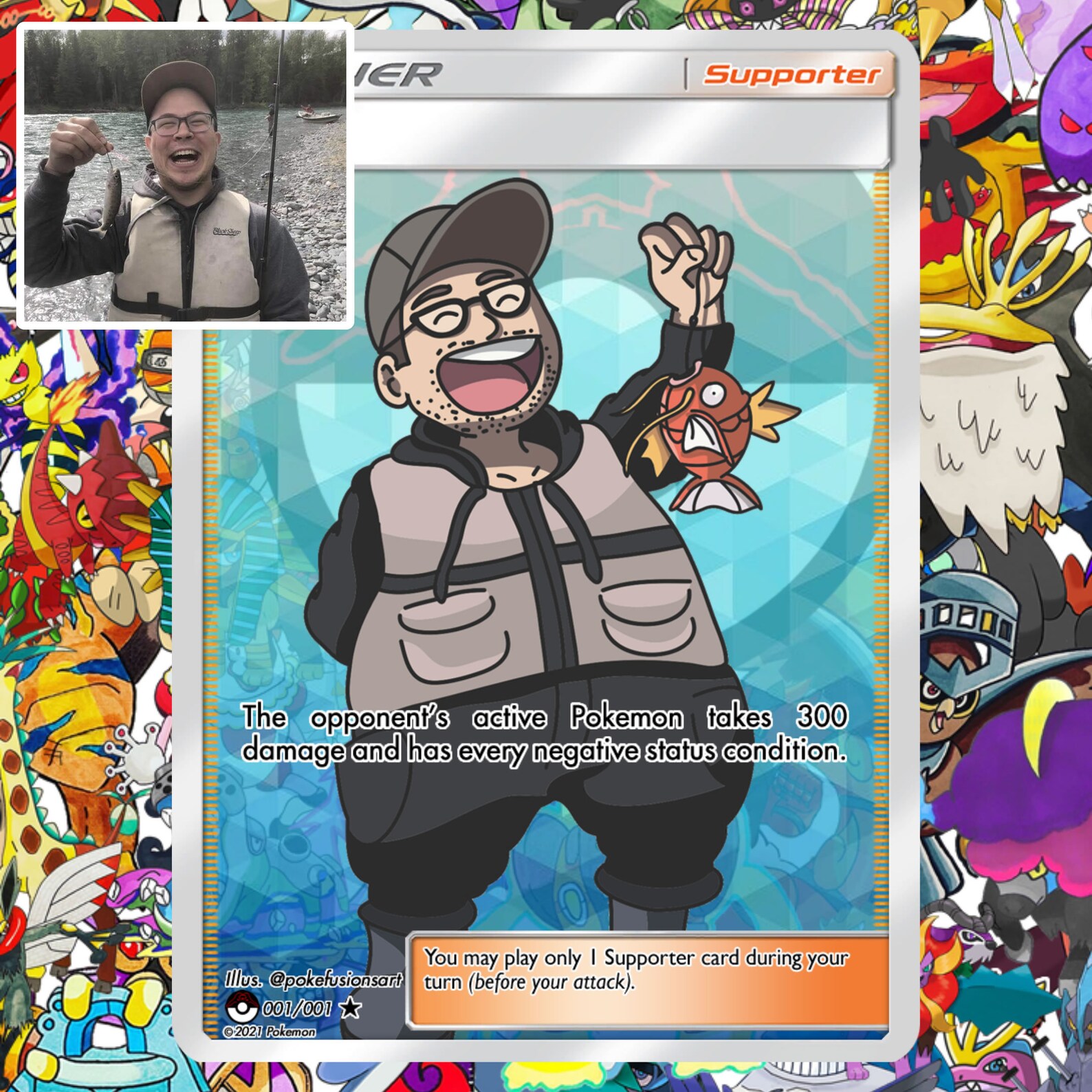 Custom Made Pokemon Cards Become a Pokemon Card Full Art - Etsy UK