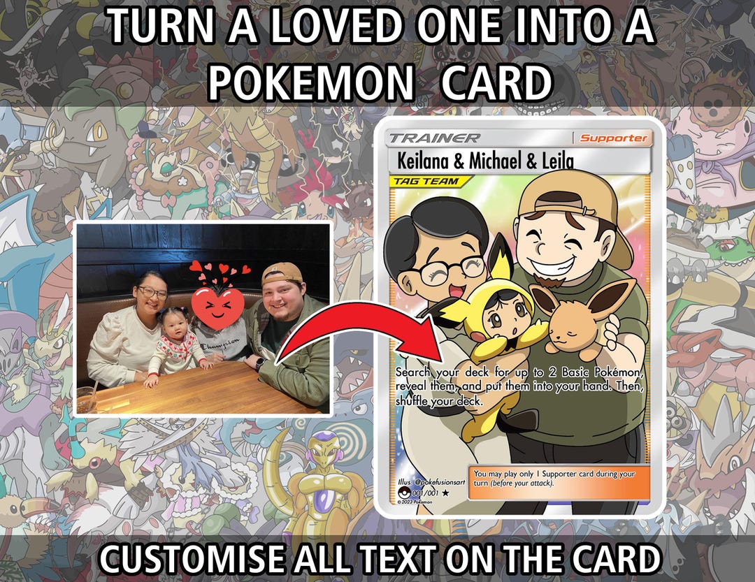 Custom Anime Trading Card: Full Art, Holo, or Non-holo - Etsy UK