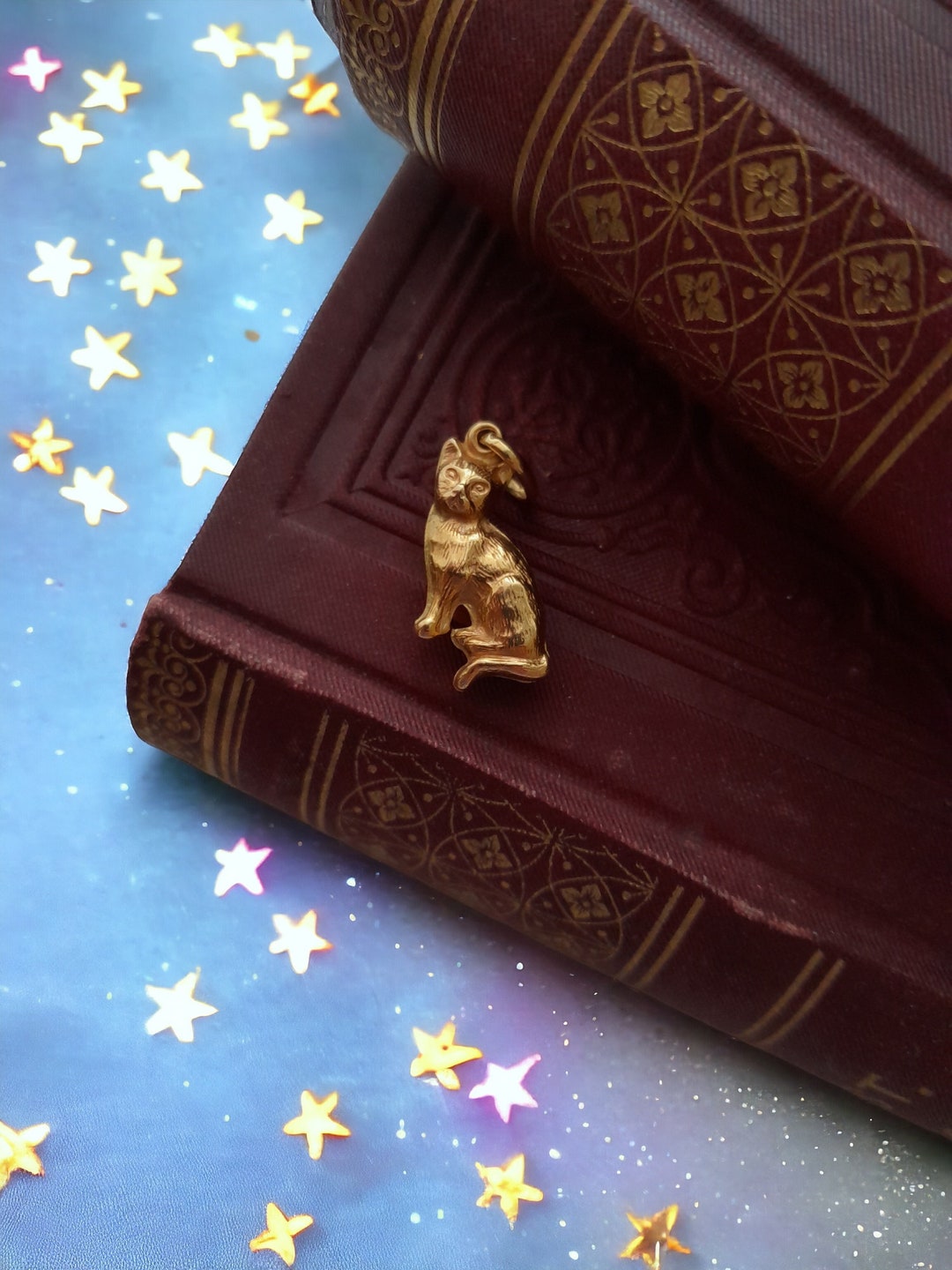 Amazing Vintage Puffy Kitty Charm - Etsy