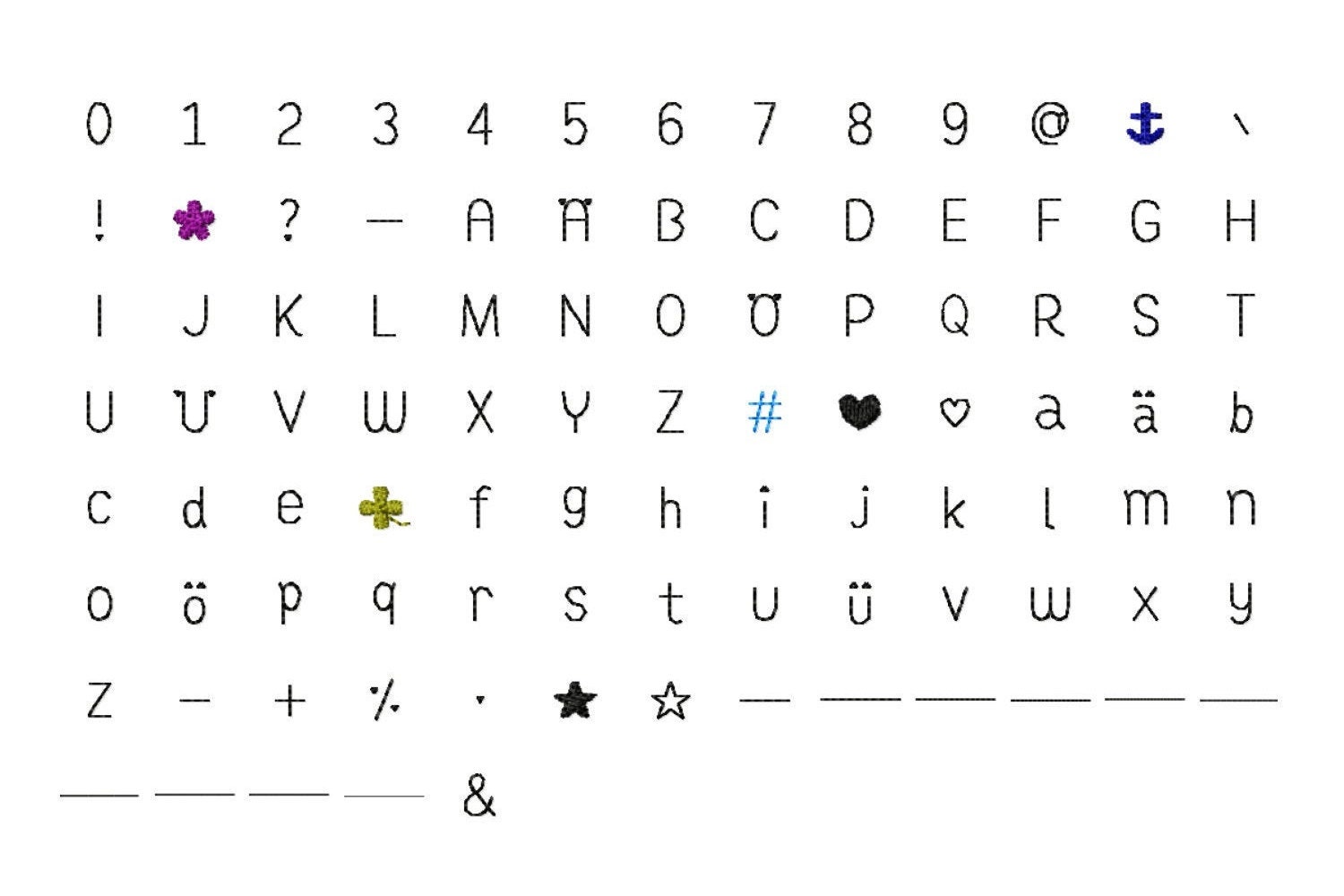 Mini Klein Schrift SET 288 Motive Stickdatei Mini Dateien | Etsy