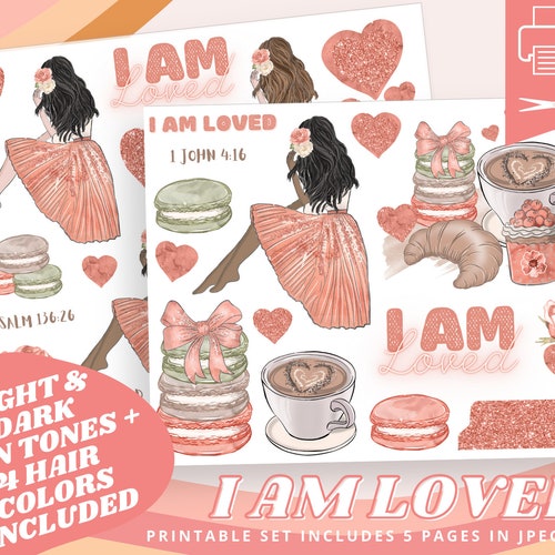 Plan & Pray Girl Planner Printable Sticker Sheet for Bible - Etsy