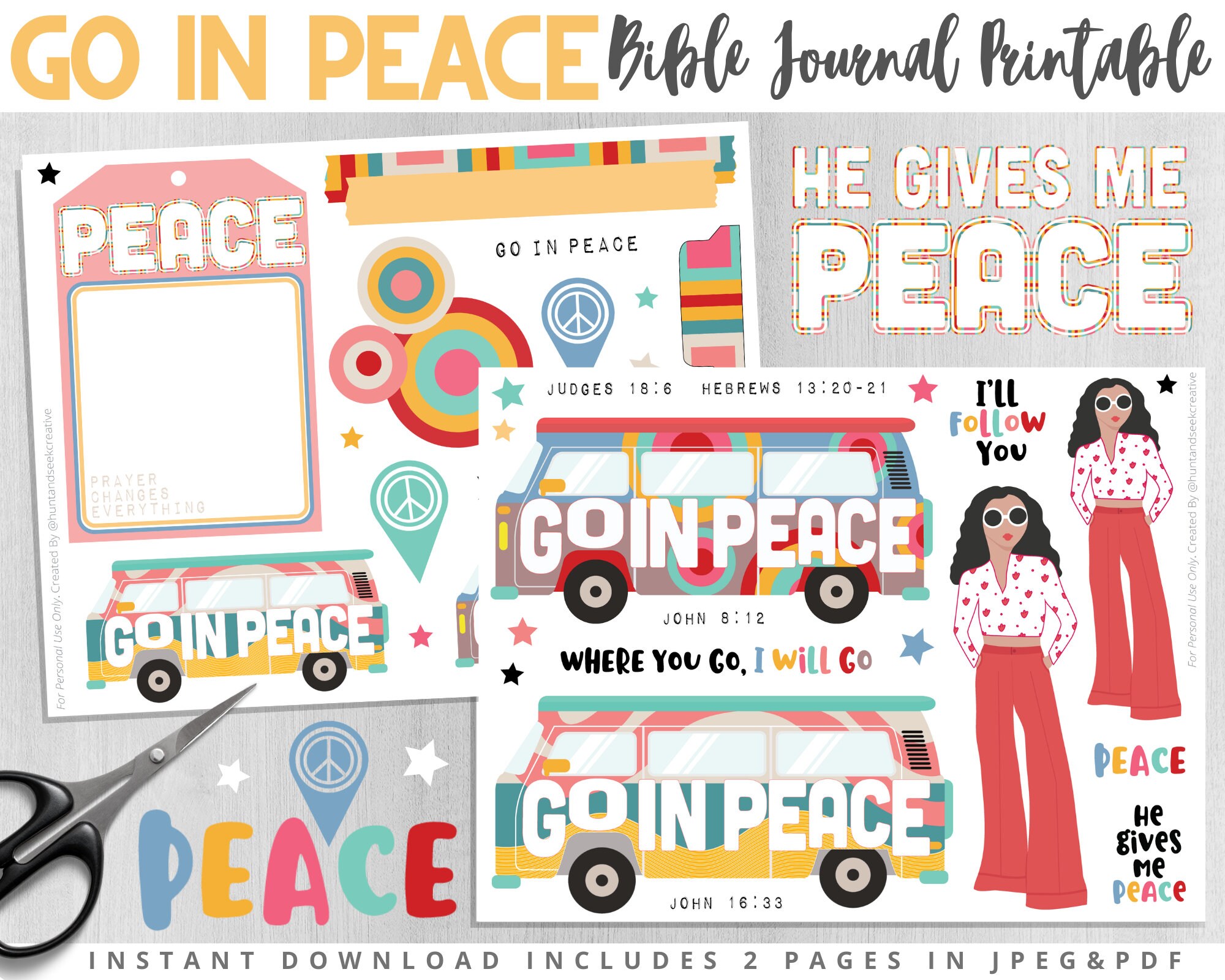 Peace Bible Journaling Printable Peace Be Still Christian - Etsy