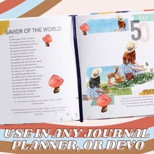 Woodland Woman Cottage-core, Printable Stickers for Bible Journaling ...