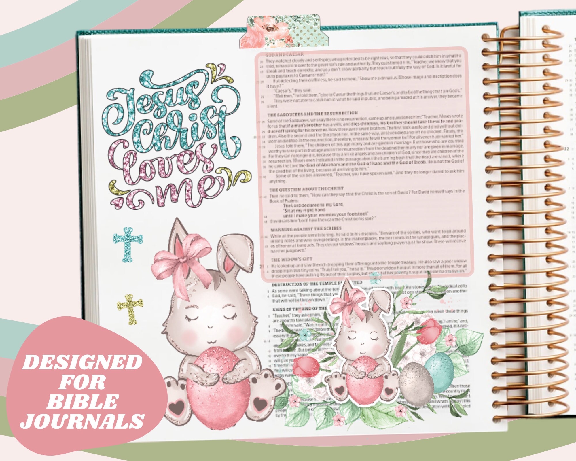 Easter Bible Journaling Printable Sticker Sheet My Redeemer - Etsy