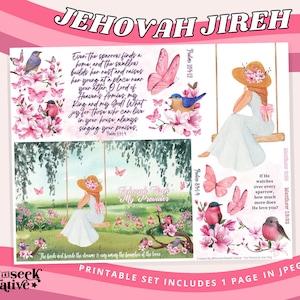 Jehovah Jireh, Printable Sticker Kit for Bible Journaling, Faith ...