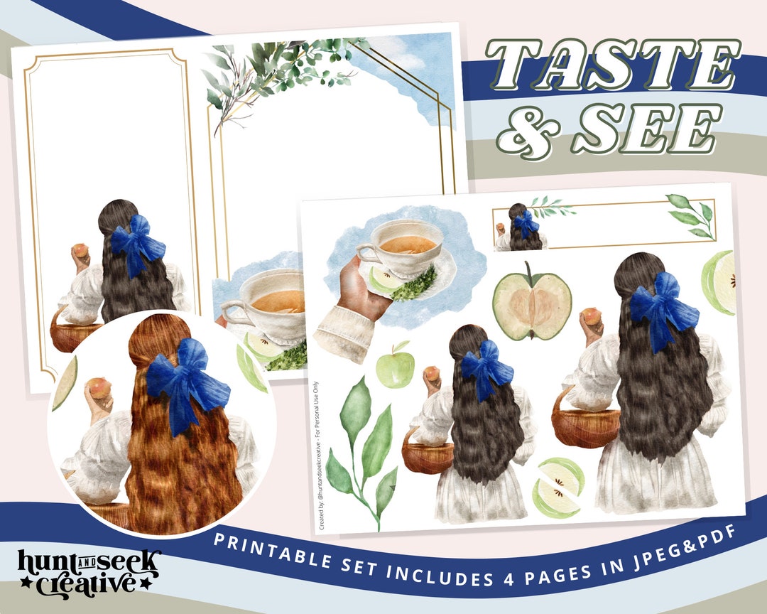 Taste & See That the Lord is Good, Printable Stickers for Bible ...