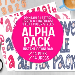 Printable Font Alphabet | Alpha Set | Printable Letters | Printable ...