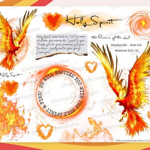 Holy Spirit Fire, Printable Sticker Kit- Bible Journaling, Faith ...
