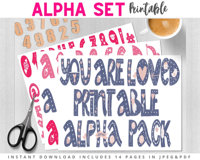 Printable Font Alphabet Alpha Set Printable Letters | Etsy