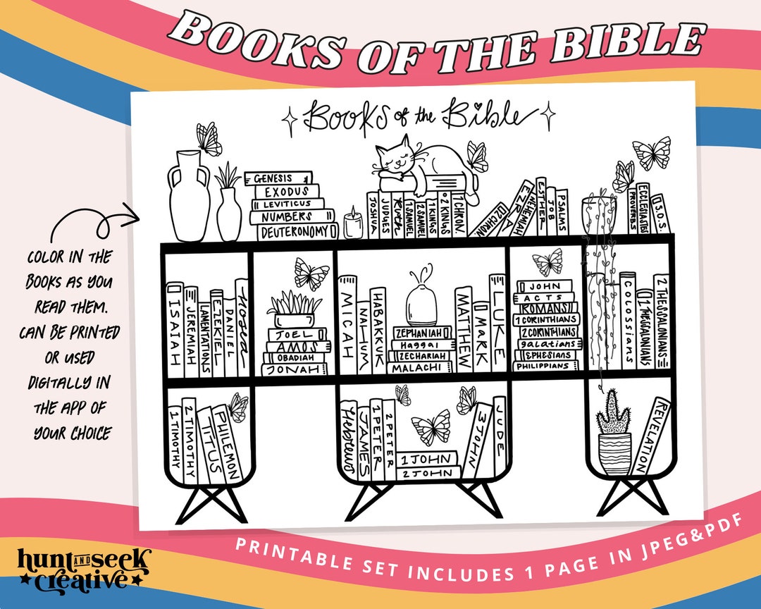 Books of the Bible Coloring Page- Printable Color Sheet for Bible ...