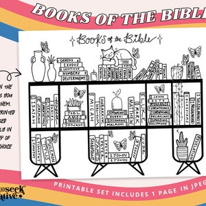 Books of the Bible Coloring Page- Printable Color Sheet for Bible ...