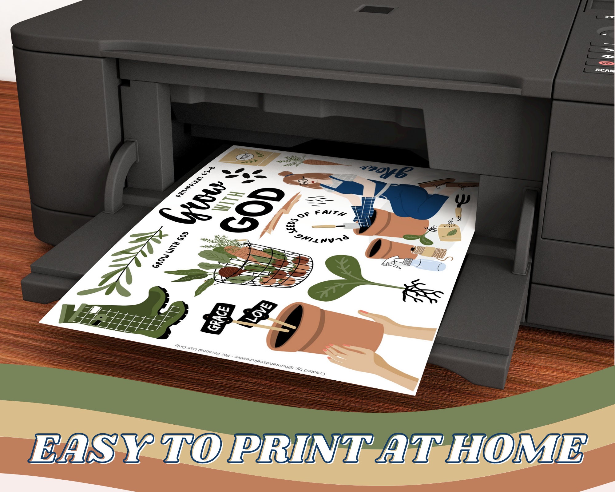 Grow With God Bible Journaling Printable Spring Journal - Etsy