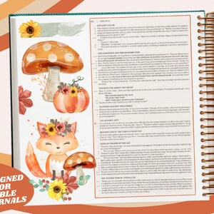 Foxy Fall & Pumpkins Printable Sticker Sheet for Bible | Etsy
