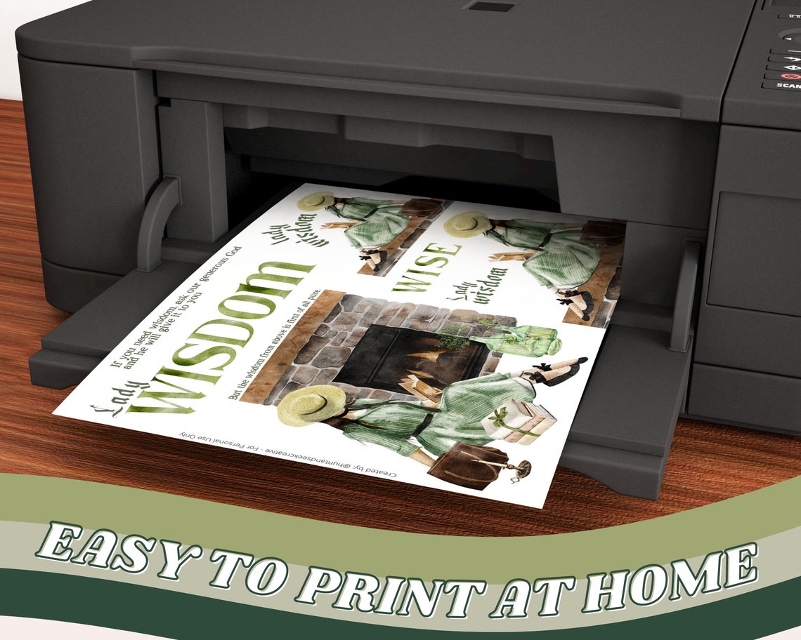 Lady Wisdom Printable Stickers for Bible Journaling Faith - Etsy