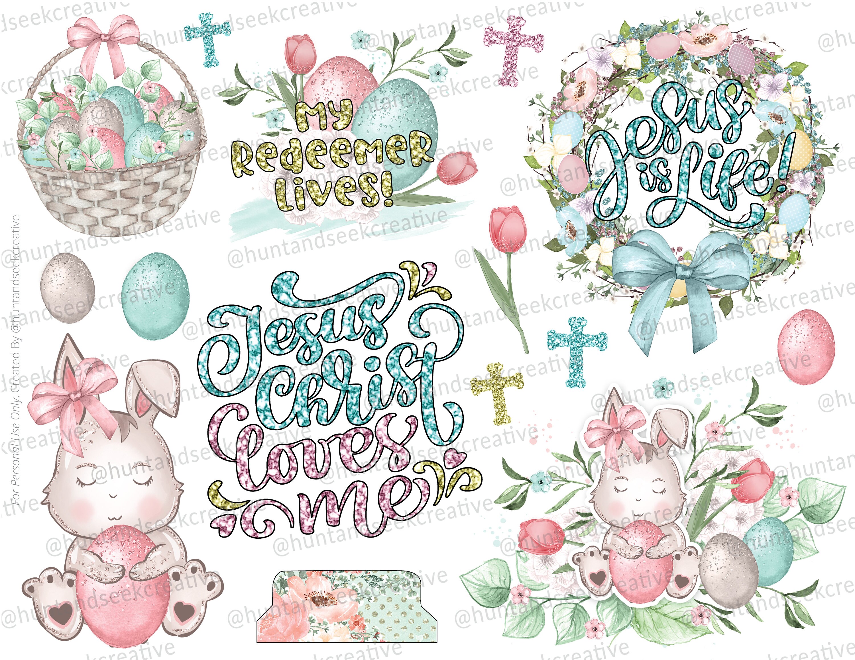 Easter Bible Journaling Printable Sticker Sheet My Redeemer - Etsy