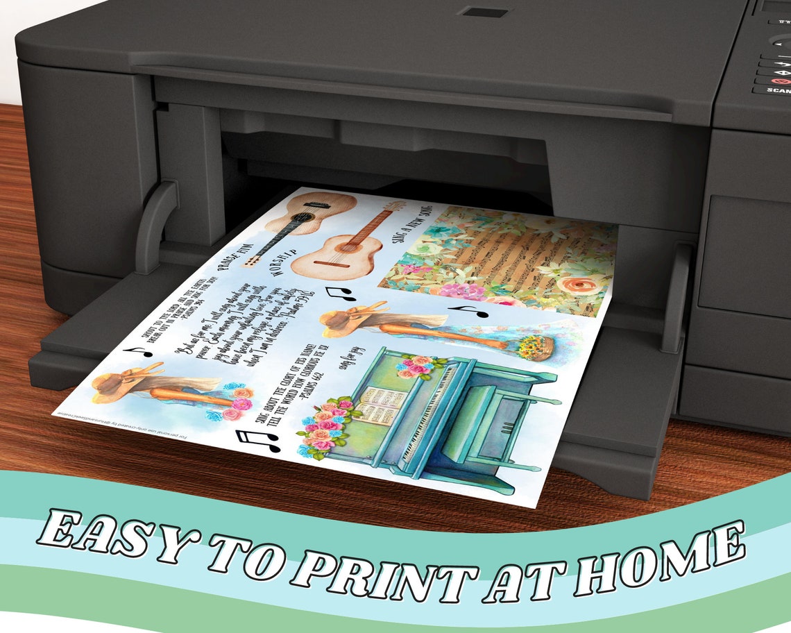 Sing A New Song, Printable Sticker Sheet - Bible Journaling, Scripture ...