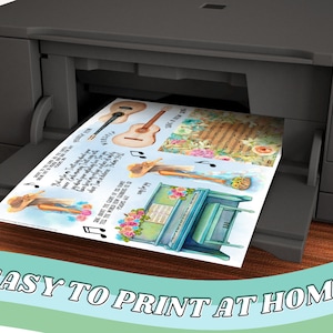 Sing A New Song, Printable Sticker Sheet - Bible Journaling, Scripture ...