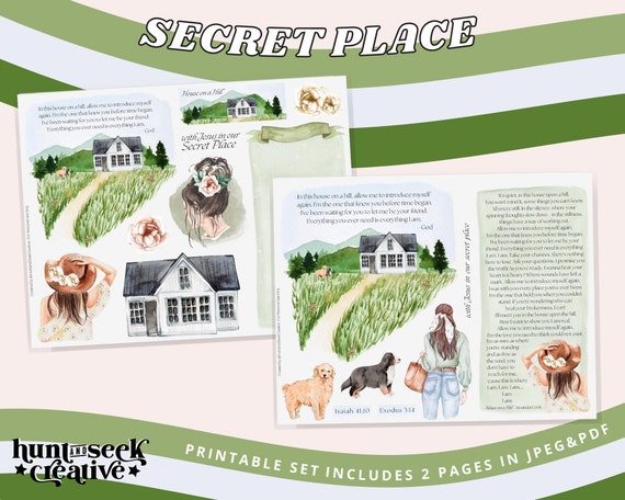 Secret Place Printable Sticker Sheet Bible Journaling - Etsy