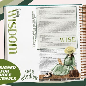 Lady Wisdom, Printable Stickers for Bible Journaling, Faith Planner ...