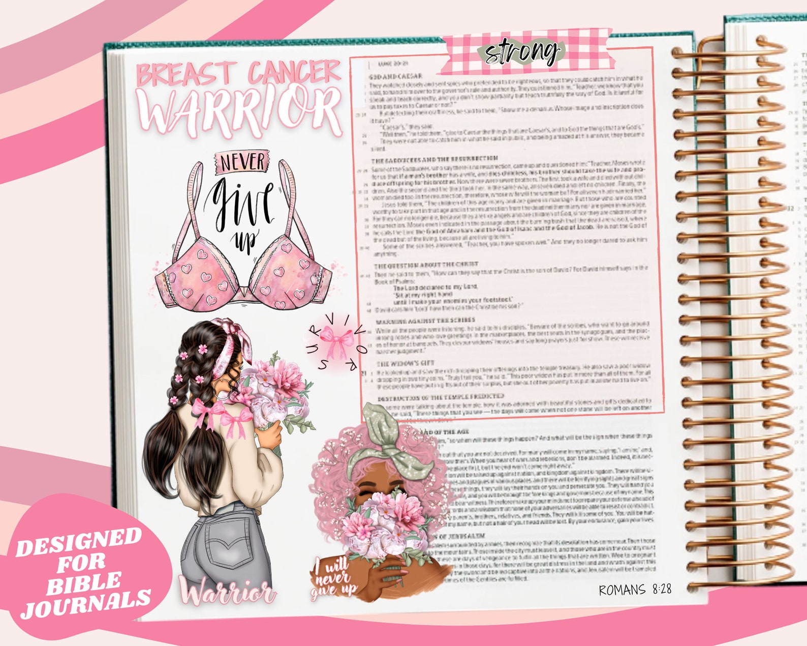 Breast Cancer Warrior & Survivor Awareness, Printable Stickers for ...