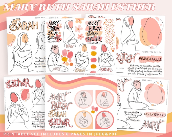 Women of the Bible: Esther. Bible Journaling/faith Planner Digital ...