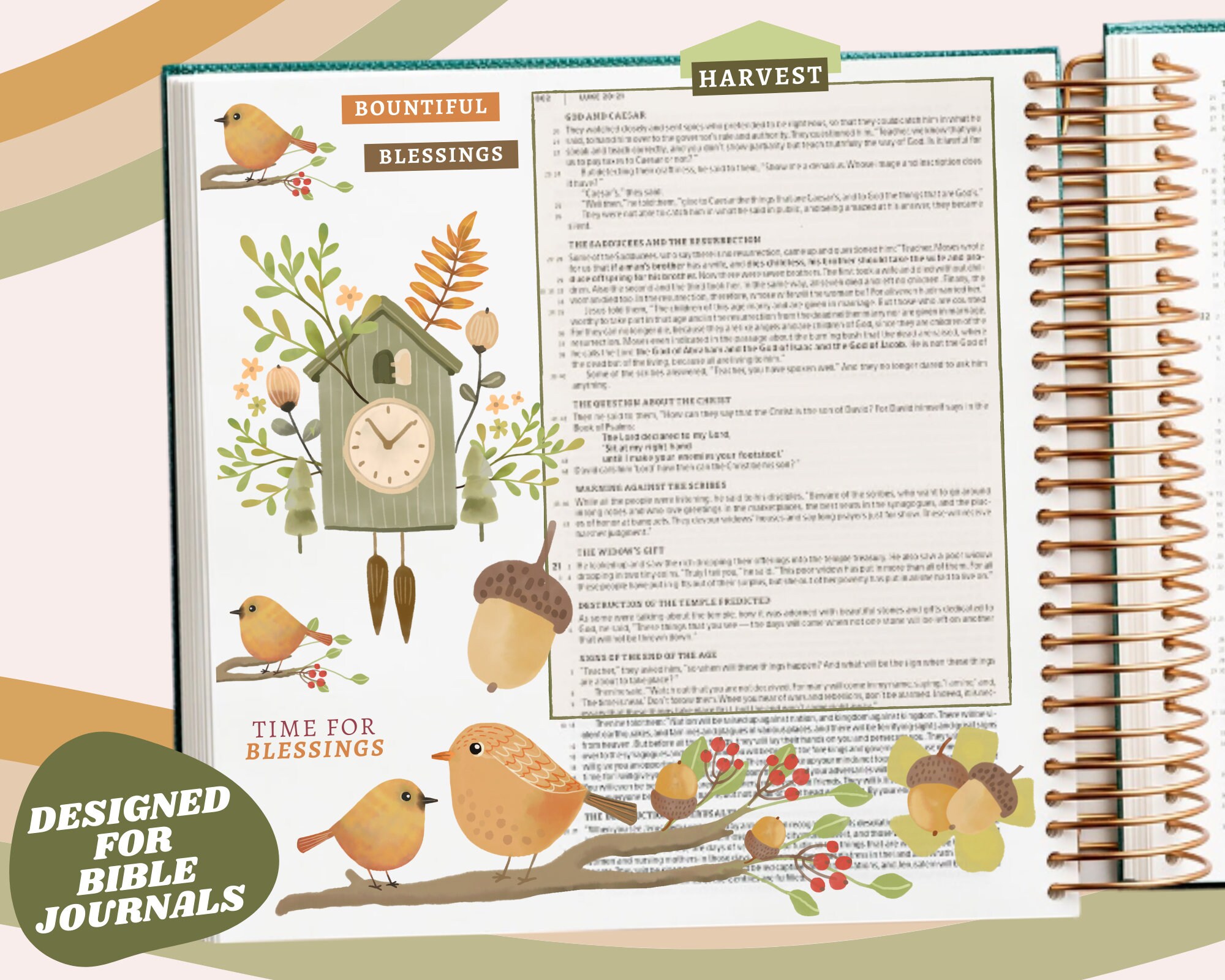 Time for Blessings Fall & Autumn Printable Sticker Sheet - Etsy