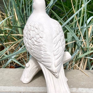 Vintage French Ceramic Pigeon, Decorative White Pigeon in Molded ...