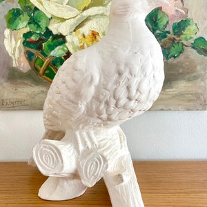 Vintage French Ceramic Pigeon, Decorative White Pigeon in Molded ...