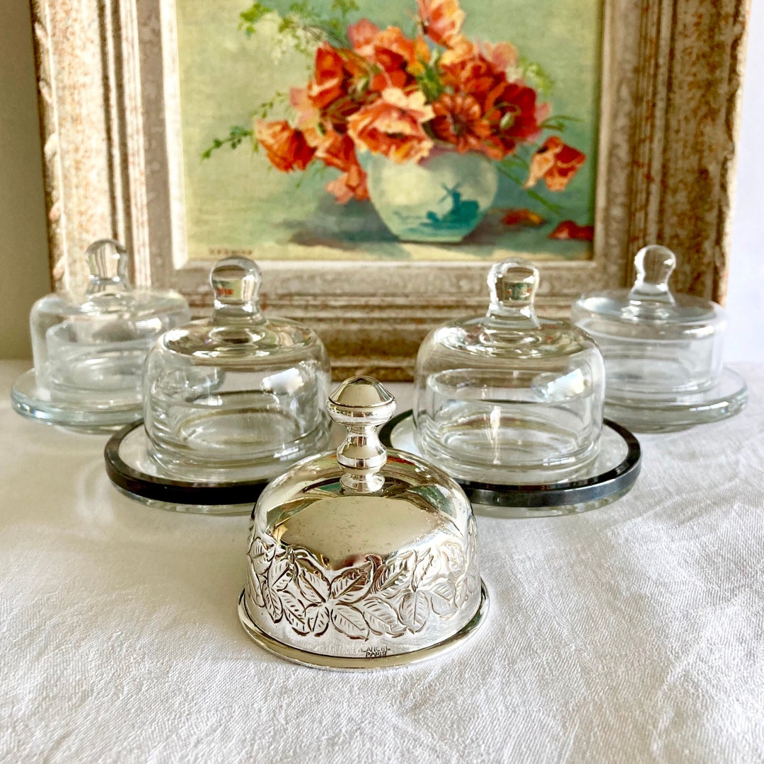Set of 5 Small Vintage French Individual Cloches, Mini Vintage Cover ...