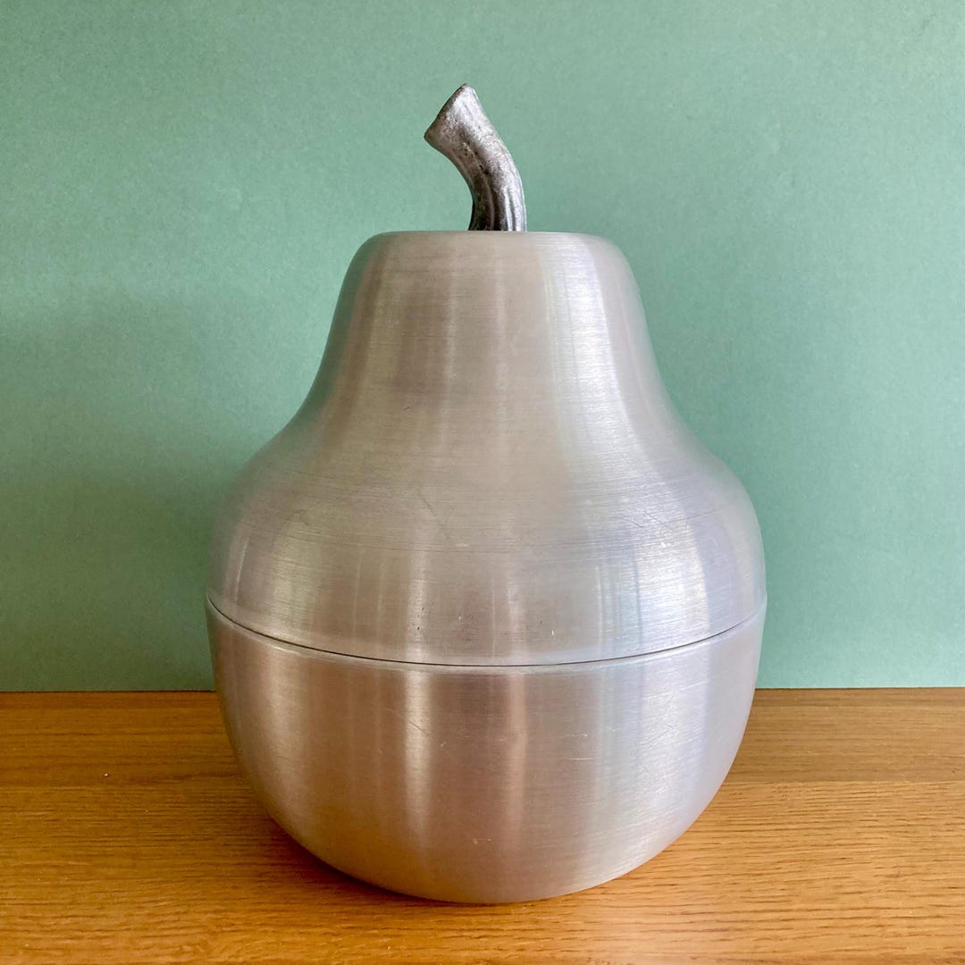 Large Vintage 1970s Pear Shaped Ice Bucket in Aluminium and Plastic ...