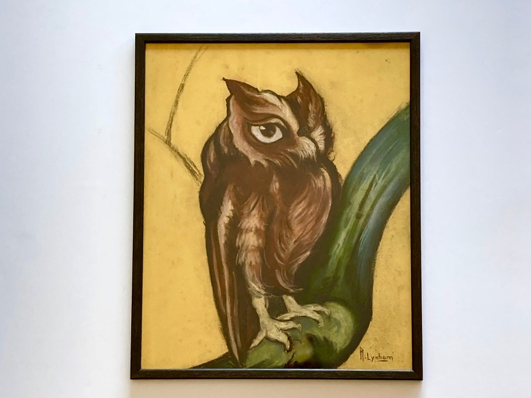 Vintage French Original Pastel Drawing Signed by Artist R.lynham, Mid ...