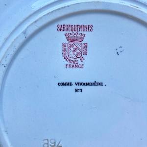 Set of 8 French Antique Talking Plates in Stoneware Featuring ...