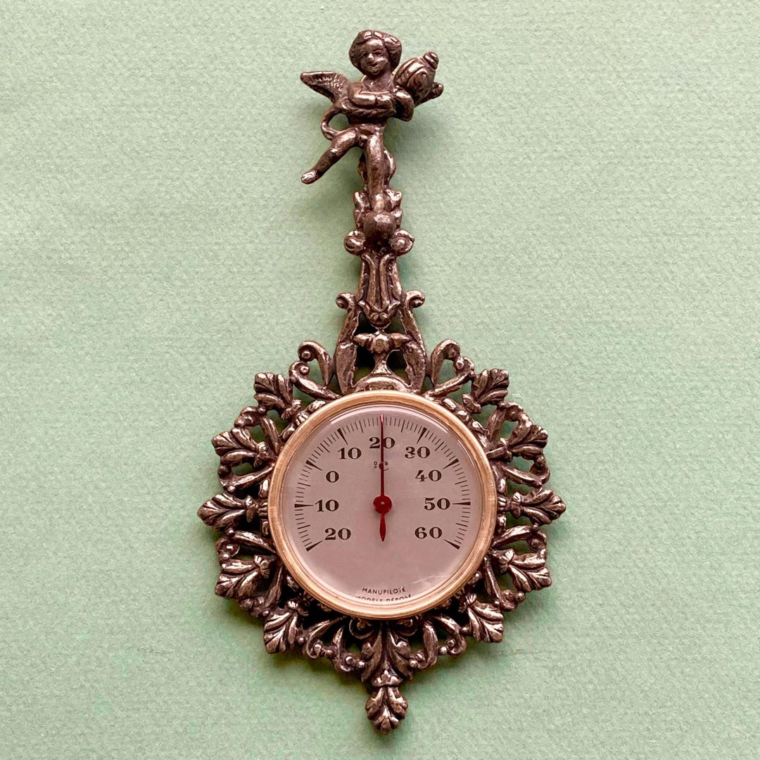 Small Vintage French Room Temperature Thermometer in Celsius ...