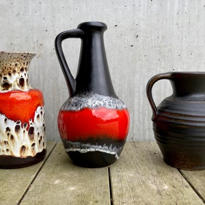 Collection of 3 Authentic Mid-century West German Fat Lava Vases ...
