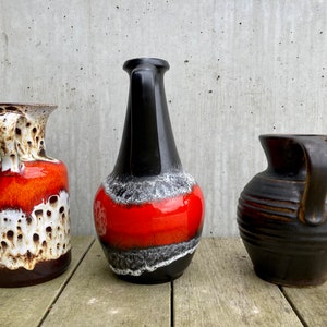 Collection of 3 Authentic Mid-century West German Fat Lava Vases ...