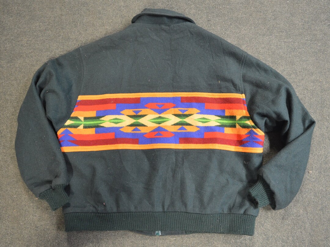 Vintage Pendleton 90's Aztec Print Style Bomber Jacket - Etsy