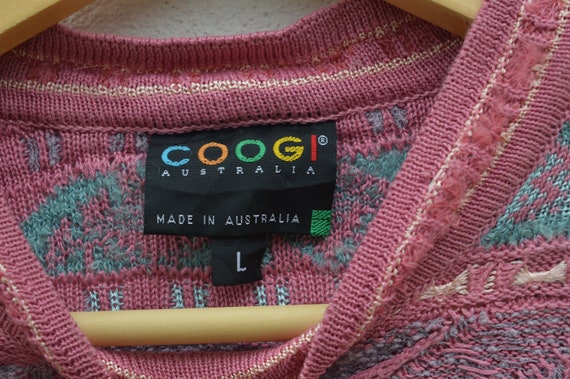 Vintage 90s Coogi Australia Crazy Pattern Crewneck … - Gem