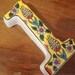 Colorful Door Numbers | Handmade Ceramic Floral House Numbers | Spring ...