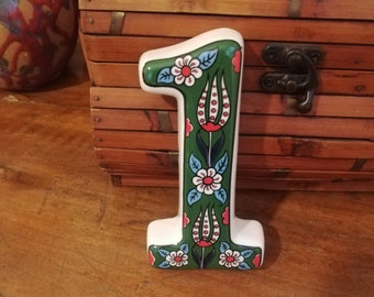 Door Numbers | Handmade Ceramic Floral House Numbers | Spring Floral ...