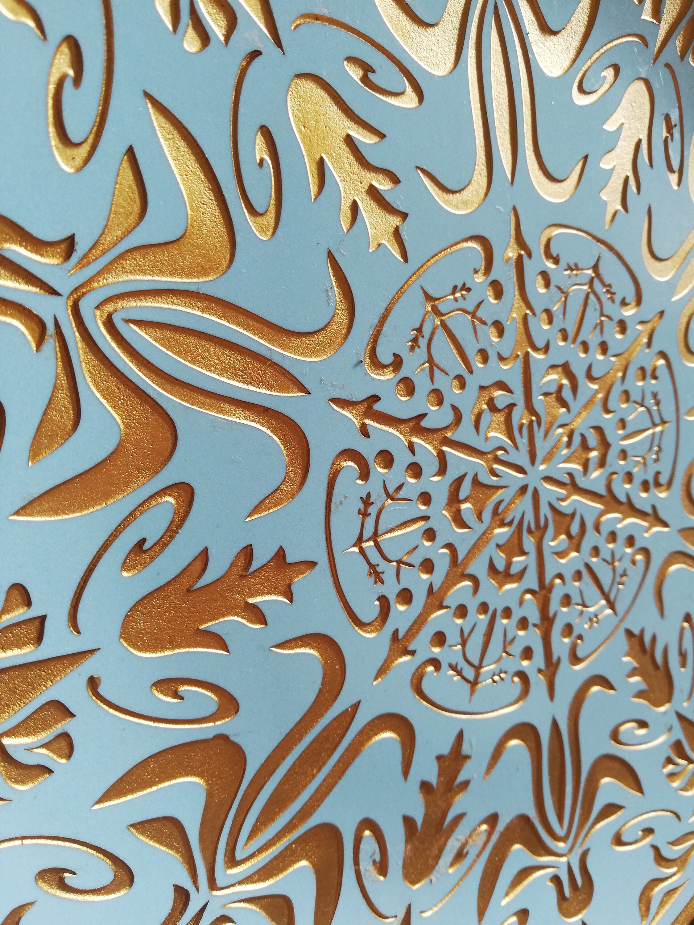 Blue Ceramic Wall Engraved Plate | Decorative Plate | Gold Wall Plate ...