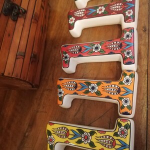 Door Numbers | Handmade Ceramic Floral House Numbers | Spring Floral ...