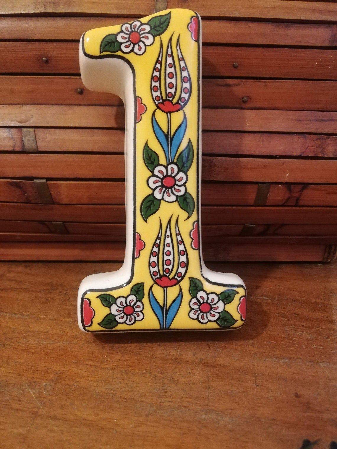 Colorful Door Numbers | Handmade Ceramic Floral House Numbers | Spring ...