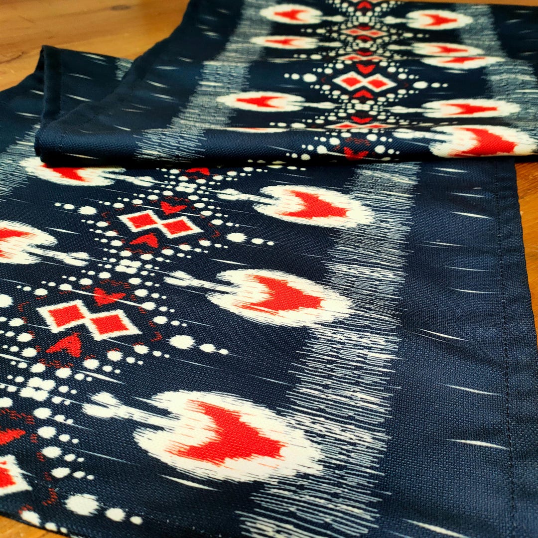Ikat Fabric Table Runner, Elegant Ethnic Table Decoration, Custom Size ...