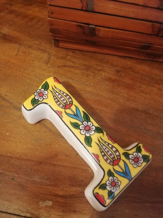 Colorful Door Numbers Handmade Ceramic Floral House Numbers | Etsy