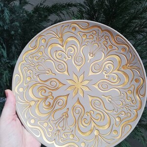 Ceramic Wall Engraved Plate | Decorative Plate | Gold Wall Plate | Wall ...